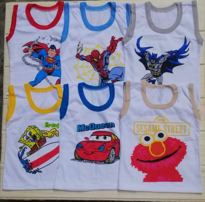 kids Character Muscle sando 1 to 2 yrs old 100 pesos for 3pcs | Lazada PH