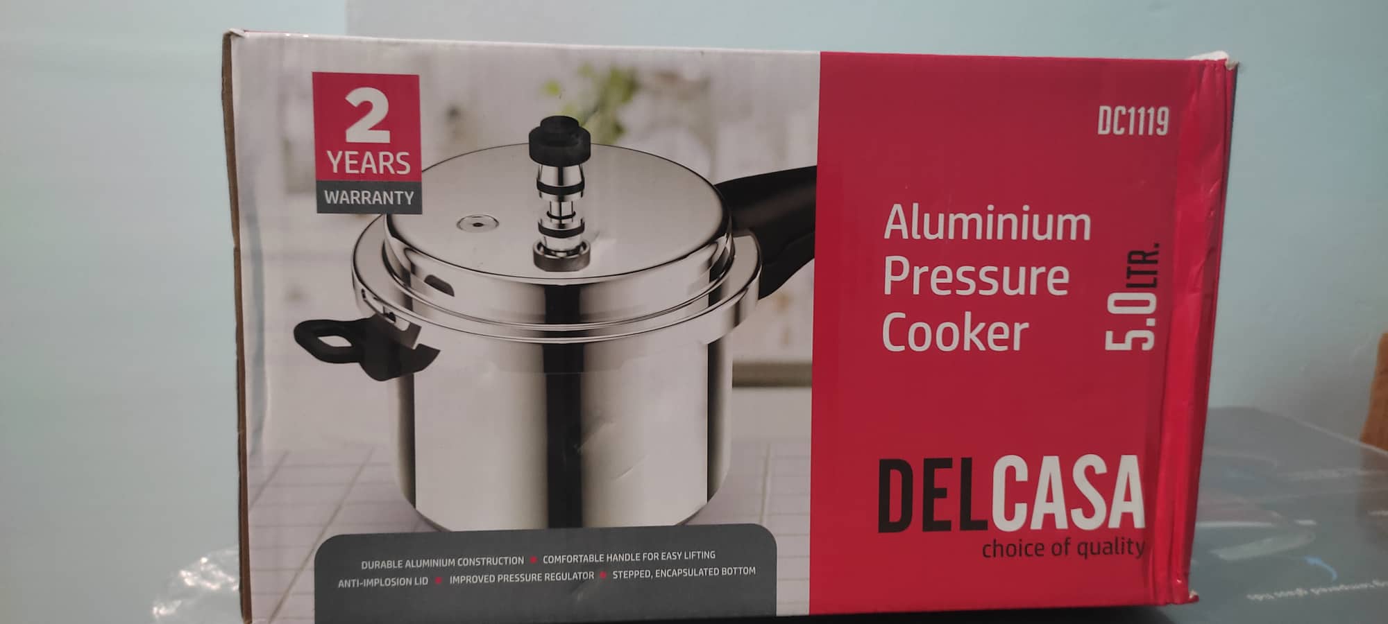 DEL CASA ALUMINIUM PRESSURE COOKER 5 LITRES MADE IN INDIA | Lazada PH