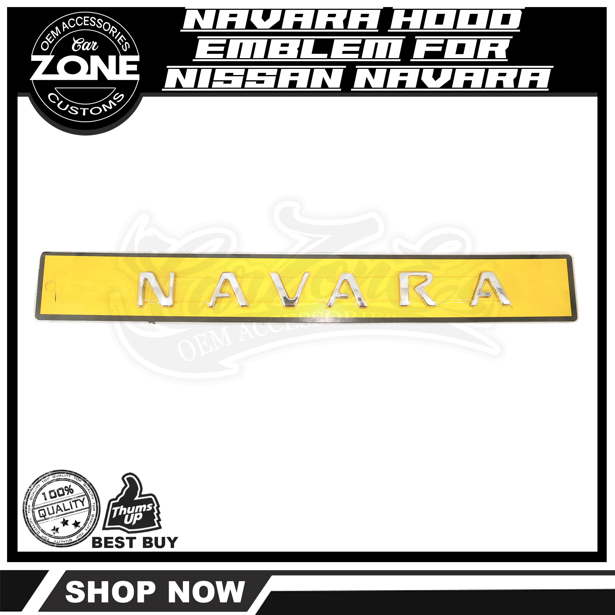 NAVARA Hood Emblem for Nissan Navara (Chrome) | Lazada PH