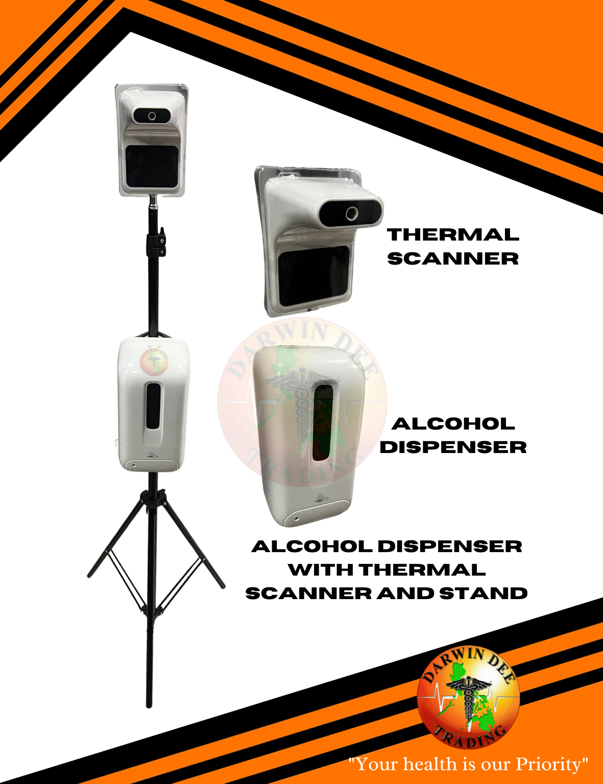 THERMAL SCANNER AND ALCOHOL DISPENSER WITH STAND | Lazada PH