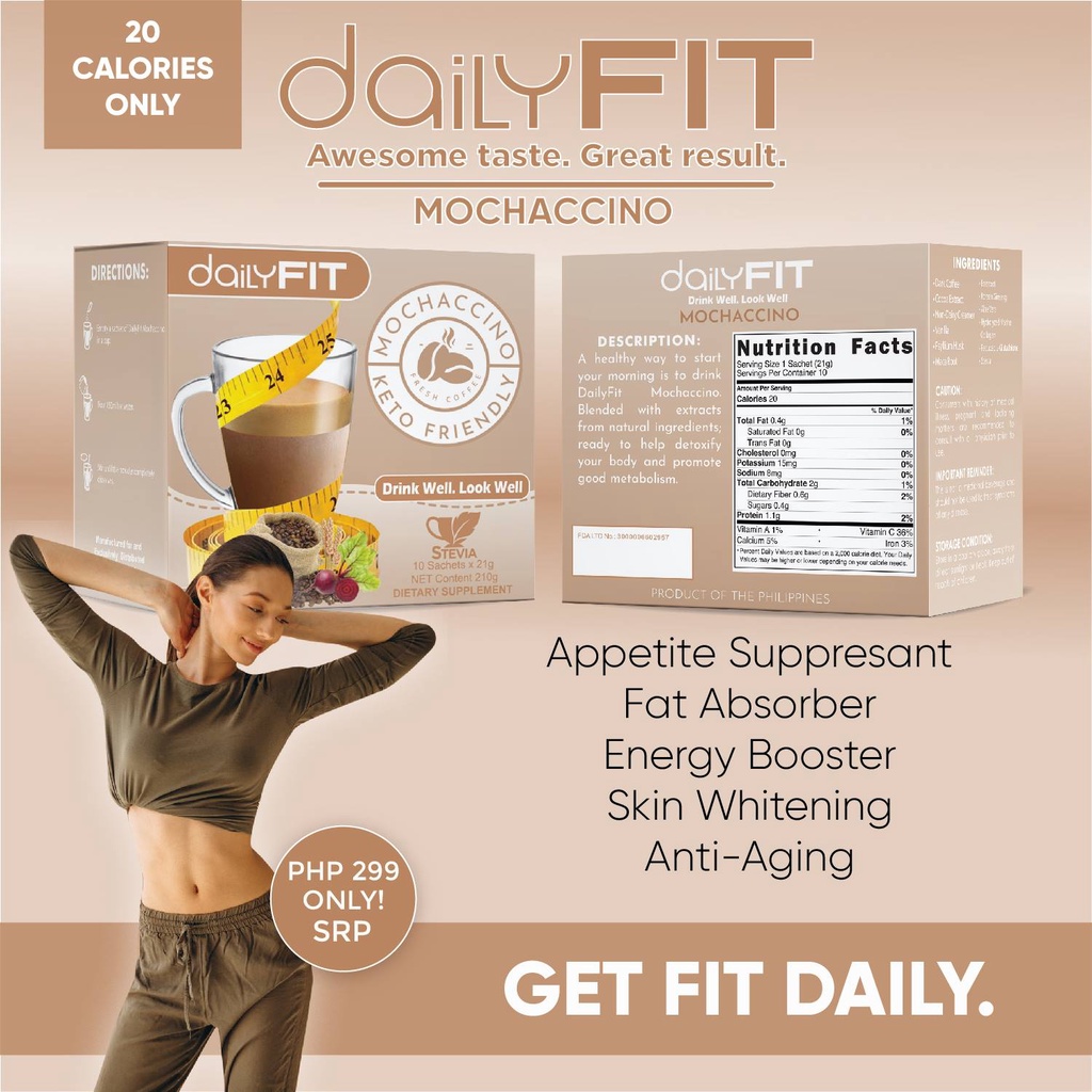 DailyFIT Fiber Drink - Suberb Taste, Slimming, Low-Calorie, Appetite ...