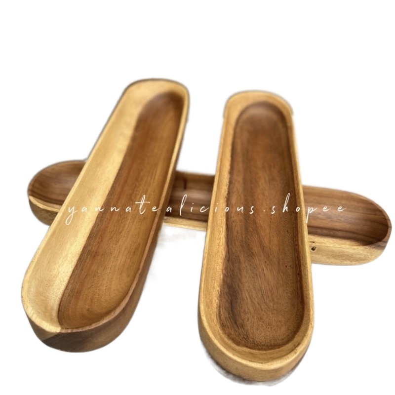 hot Long Oval Wooden Tray Dish Plate / Wood Utensils tray Plate ...