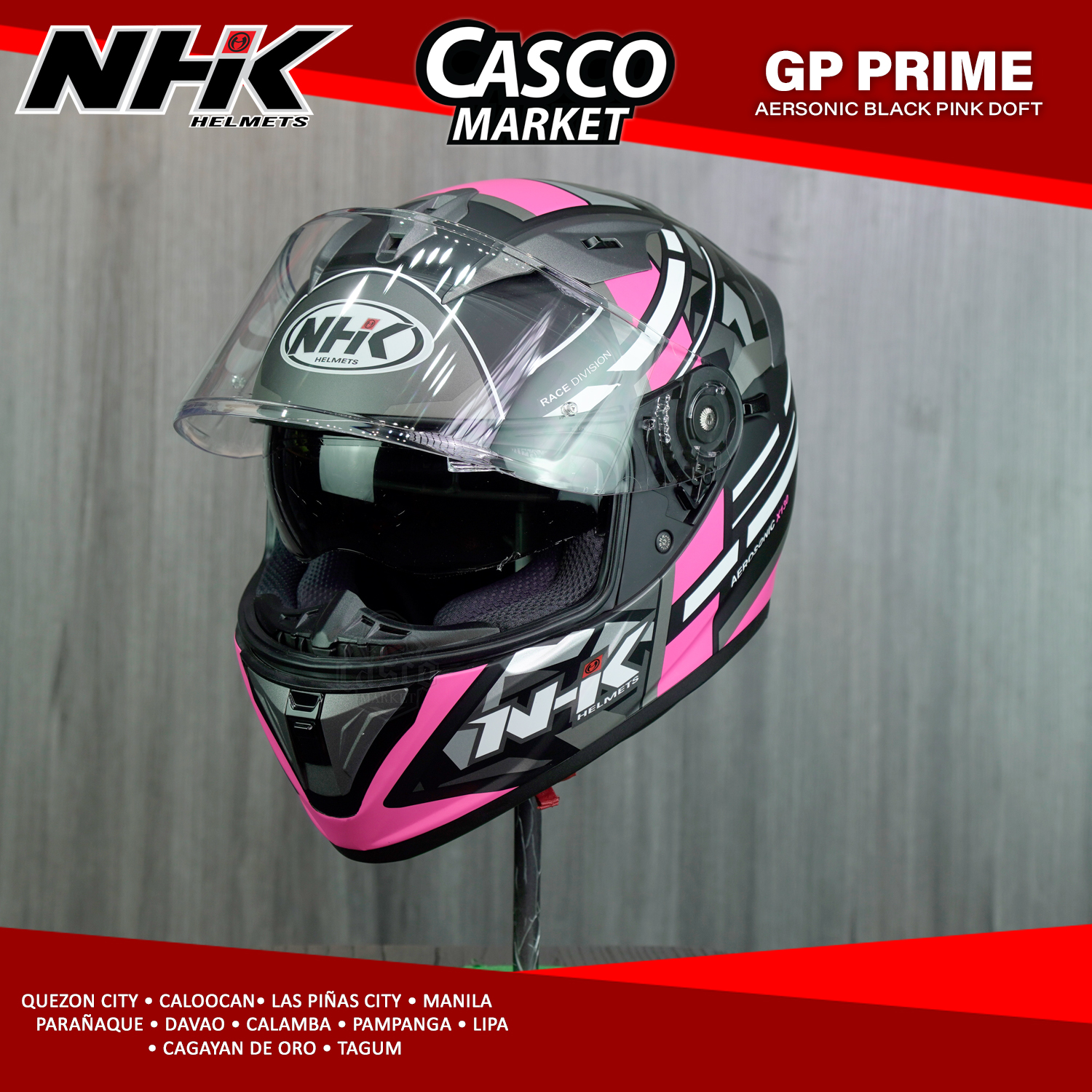NHK GP PRIME AEROSONIC FULL-FACE DUAL VISOR MOTORCYCLE HELMET | Lazada PH