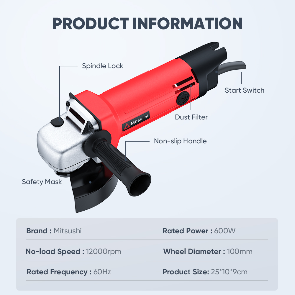 Mitsushi 800W/650W/950w 220V Angle Grinder/Power Tools/Angle Grinder Heavy Duty Wood Cutting Saw ...