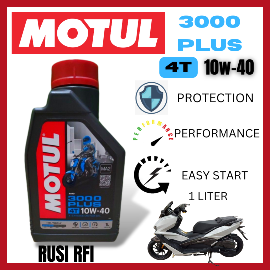 ORIGINAL MOTUL 3000 PLUS 4T 10W-40 FOR RUSI RFI 4-STROKE MOTOR OIL 1 ...