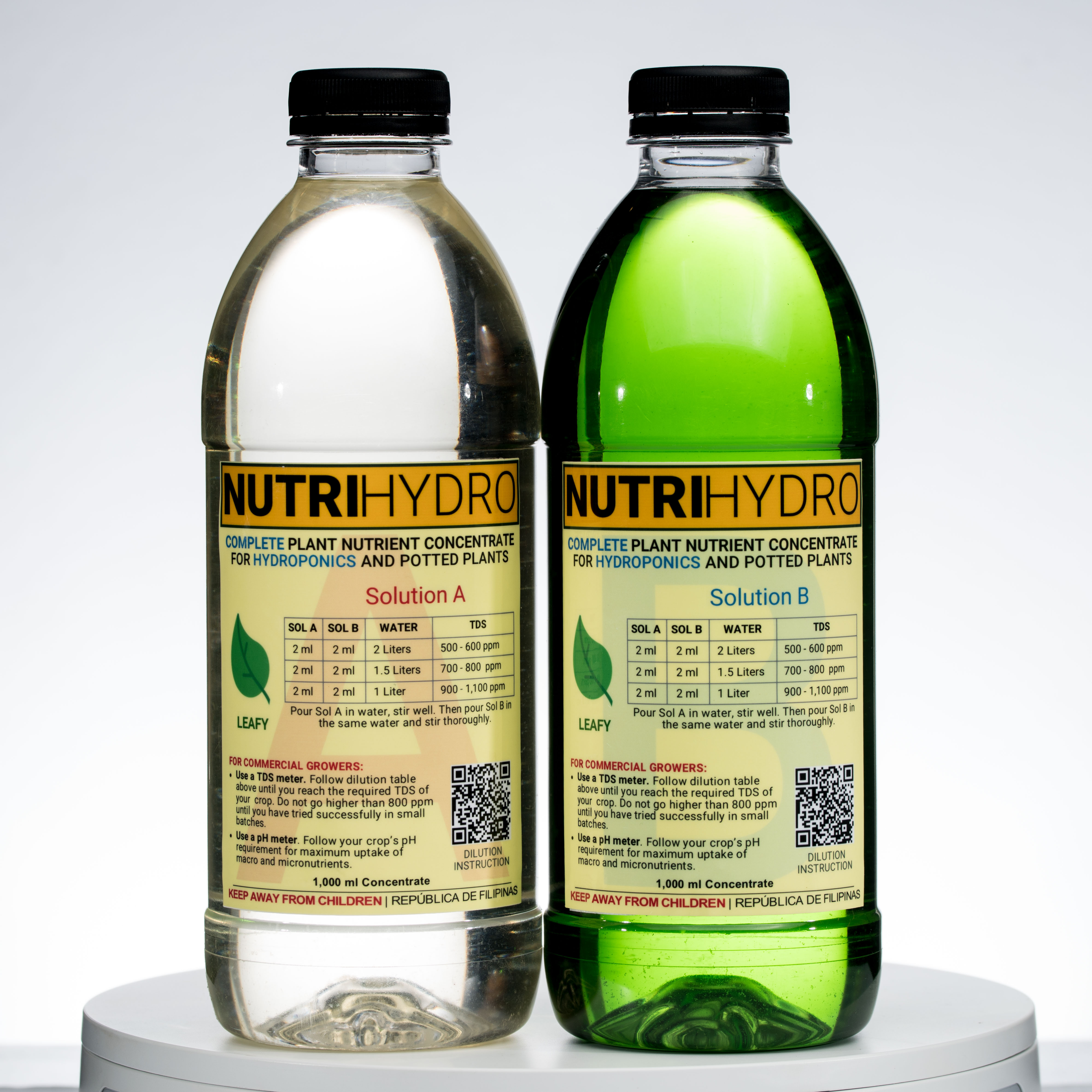 Leafy Greens Nutsol 1 Liter | 1L NutriHydro Nutrient Solution for ...