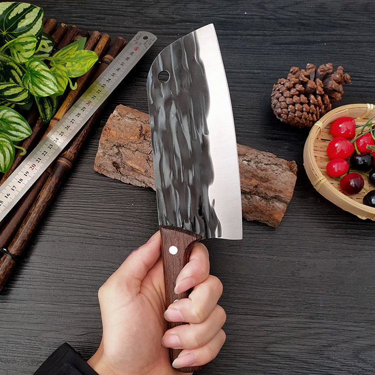 Kitchen Chef Knife Tazaki Knife Forged Bone Chopping Knife Meat Cleaver ...