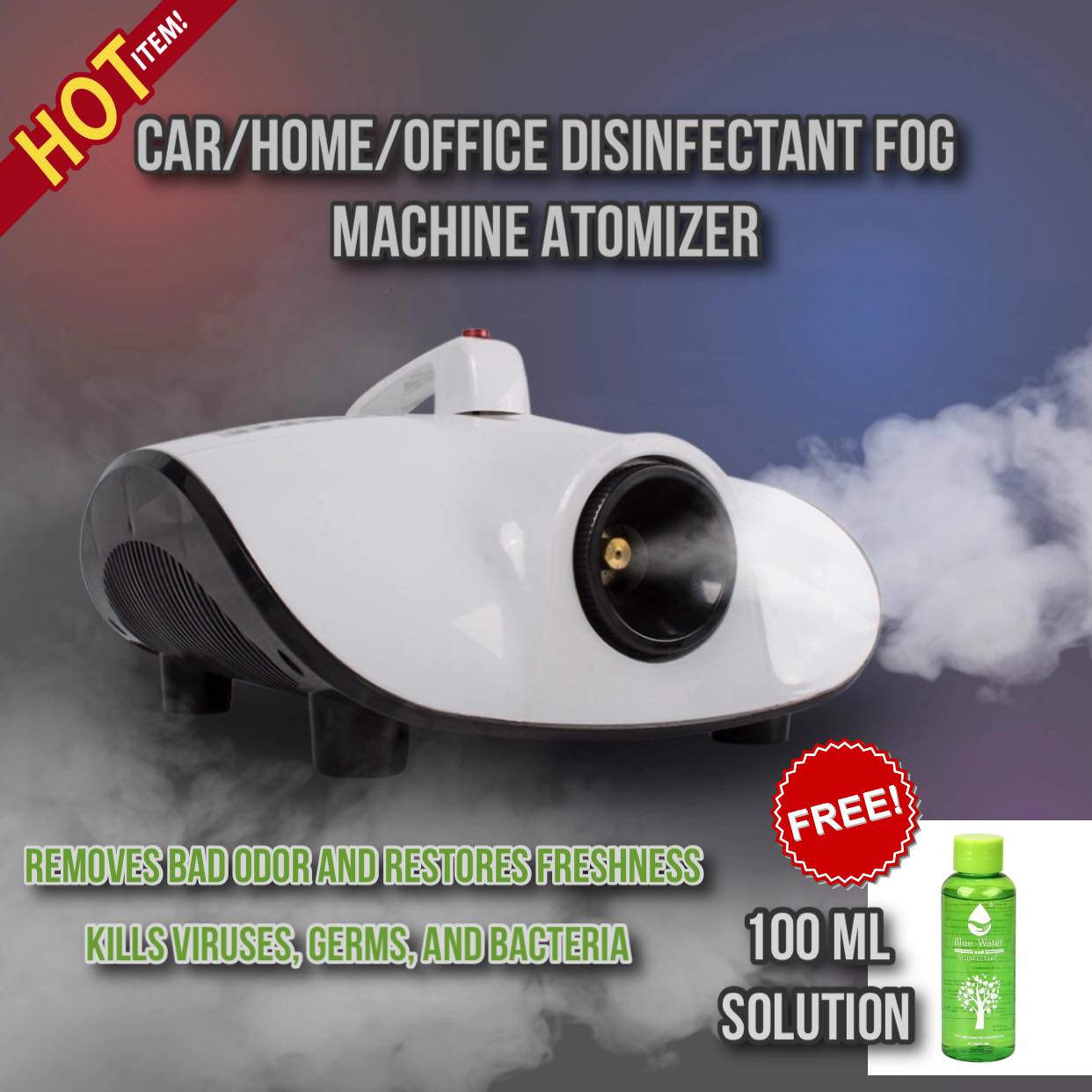 CFP. Fog Machine Disinfectant Atomizer with Free Disinfectant Solution ...