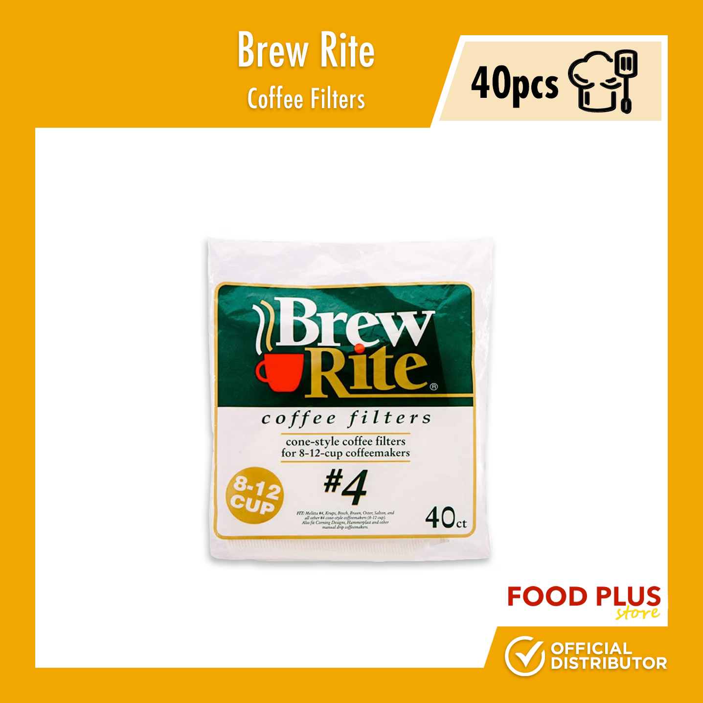Brew Rite Coffee Filters #4 (40pcs) | Lazada PH