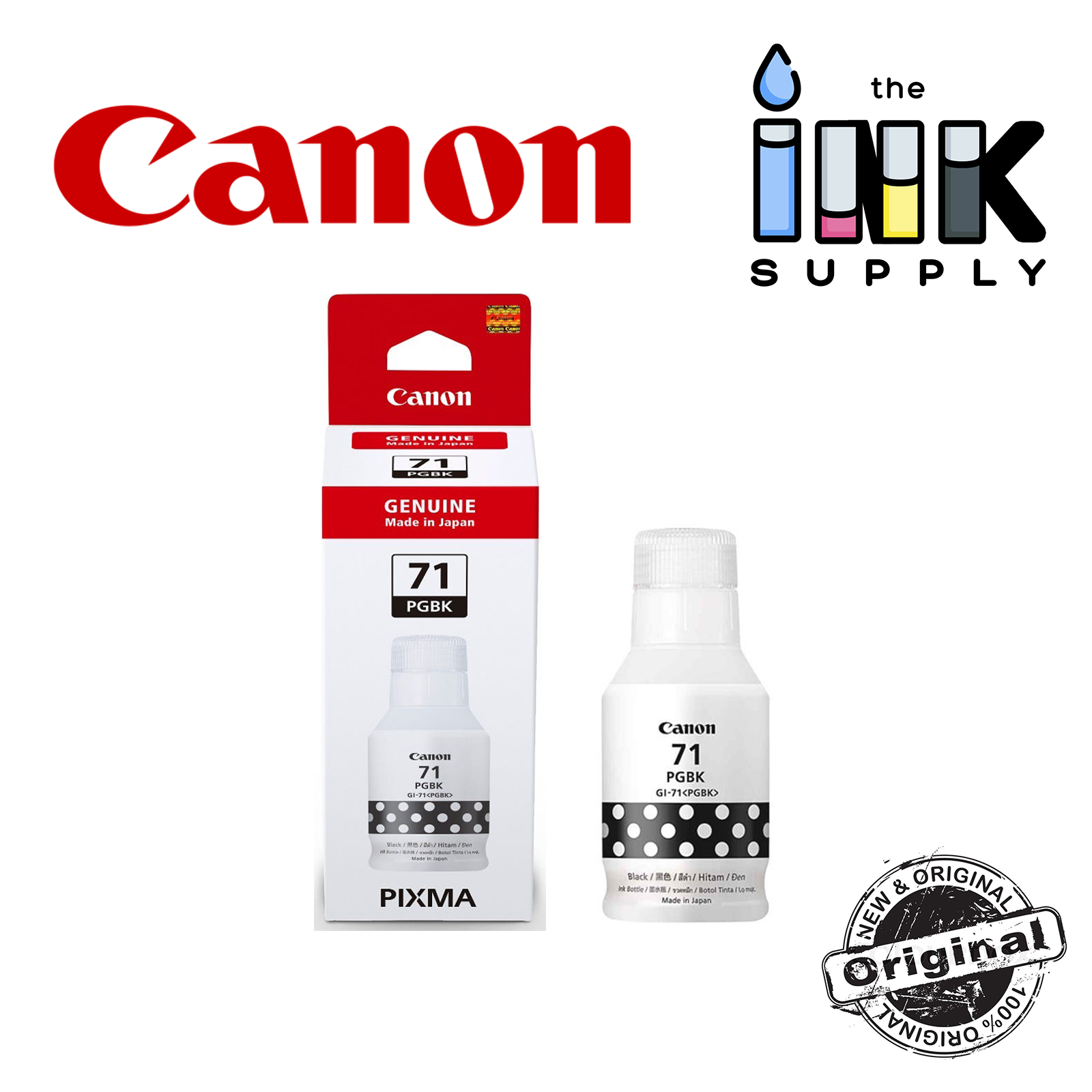 Canon GI 71 Original Ink Refill Black Ink for PIXMA G1020 / G2020 ...