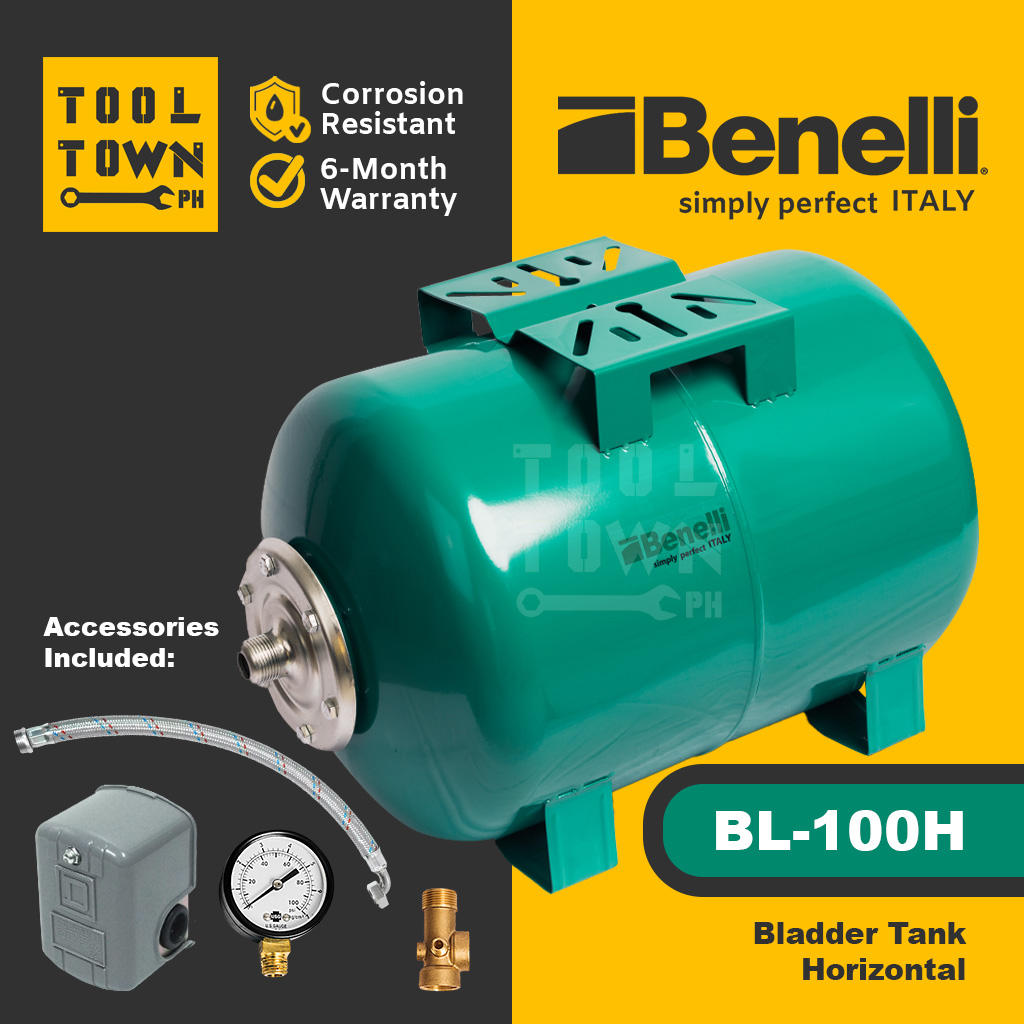 Benelli Bladder Tank Horizontal Type (25 Gallons) BL-100H | Lazada PH