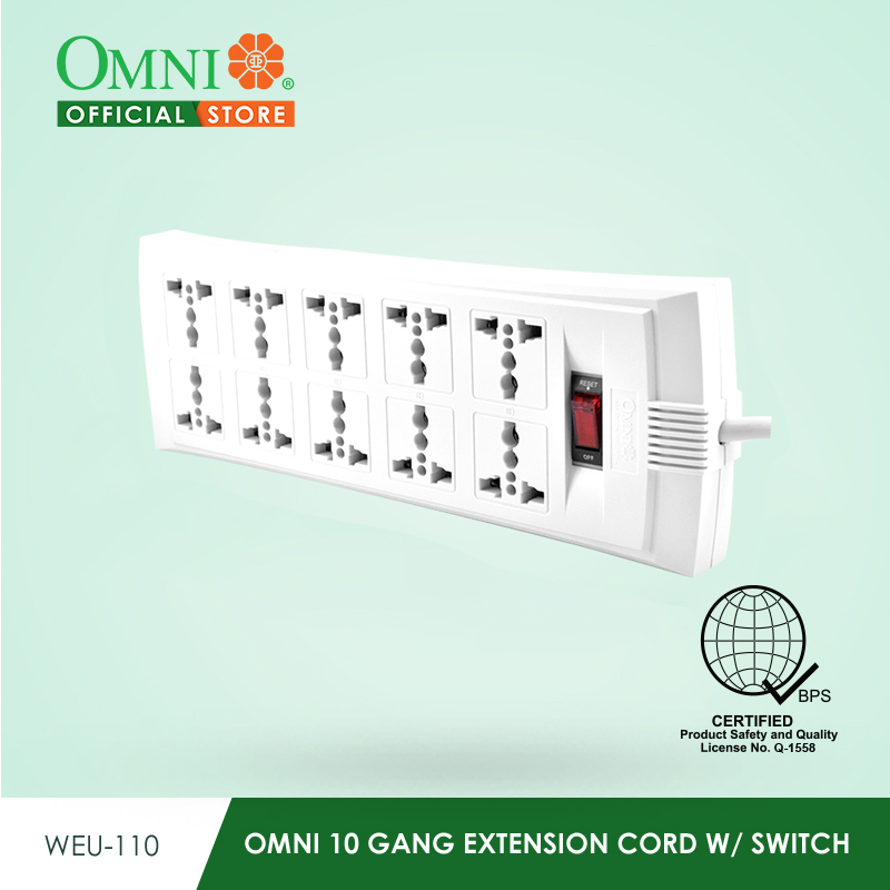 OMNI 10 Gang Extension Cord w/ Switch - WEU-110-PK | Lazada PH