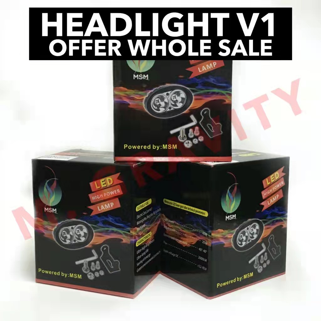 led lights motorcycle MSM 2 LED Wall E Version 1 Headlight 20 watts ...
