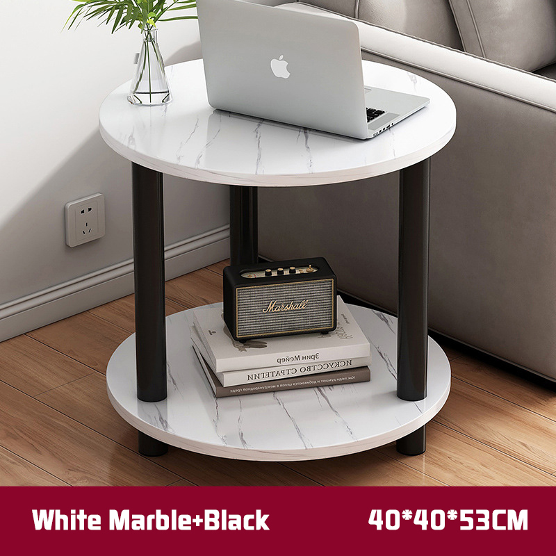 Finelife Side table family living room modern simple double deck small ...