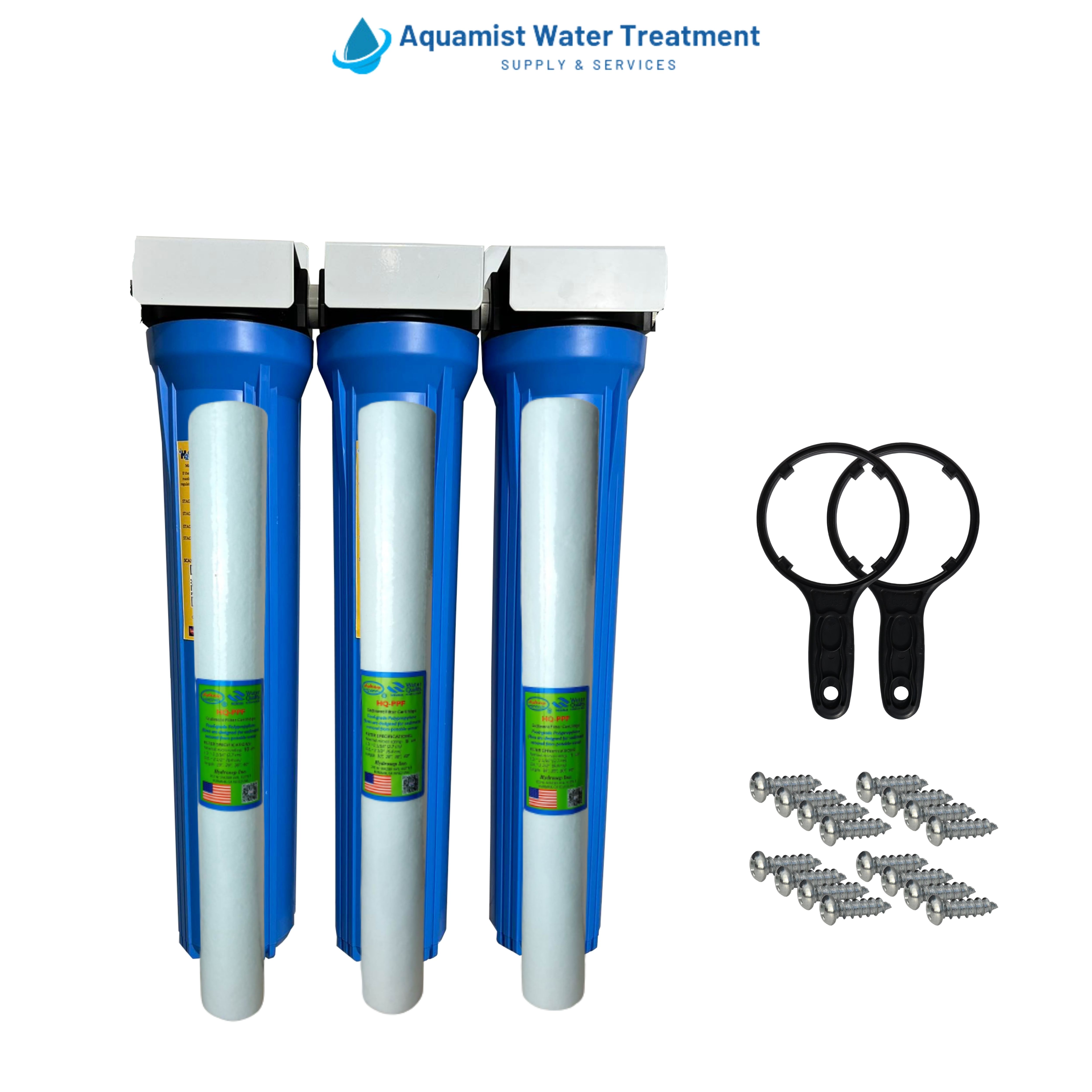 3 Stages Water Filter All Sediment Heavy Duty Complete Set No Fittings ...