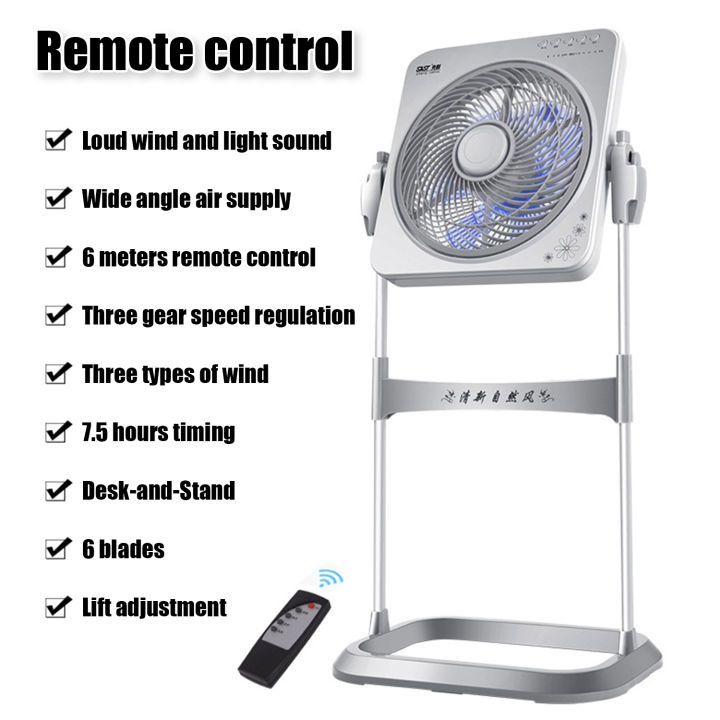 Sunday Home Lifting Stand Desk Fans with Remote Control Inverter Box ...
