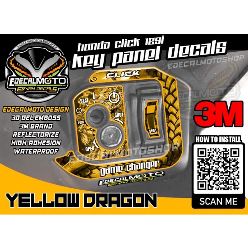 HONDA CLICK 125i IGNITION KEY COVER PROTECTOR VINYL DECALS STICKER ...