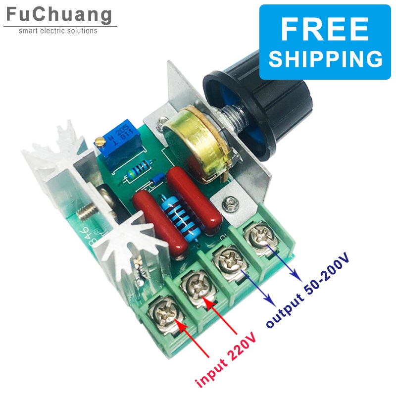 2000W Motor Speed Controller Module 220V high power electronic voltage ...