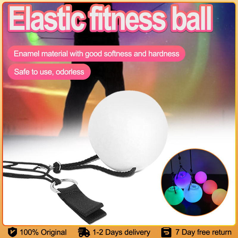 Poi Balls LED Glow Toy Light Up Balls Rainbow High Strobe Spinning Ball ...