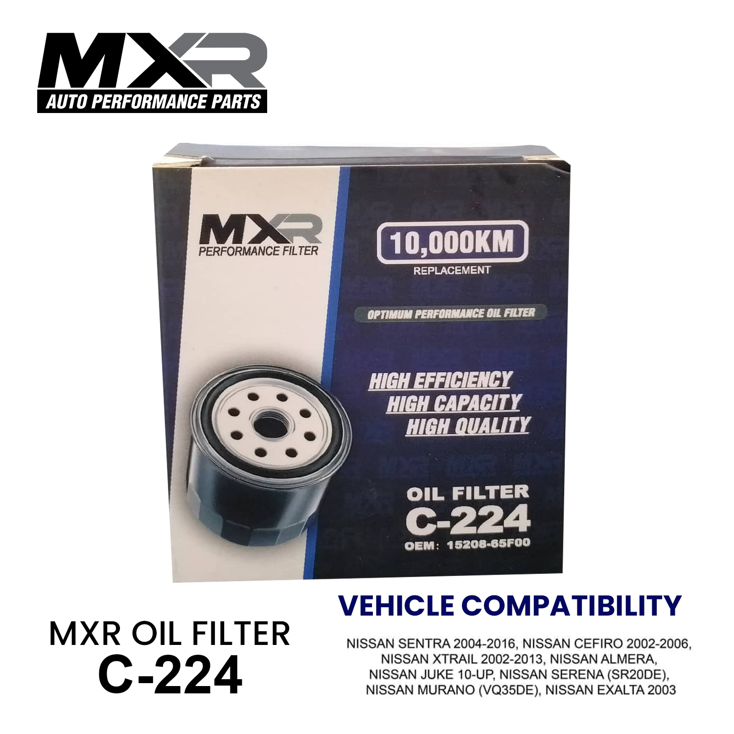 MXR OIL FILTER FOR NISSAN SENTRA 2004-2016, NISSAN CEFIRO 2002-2006 ...
