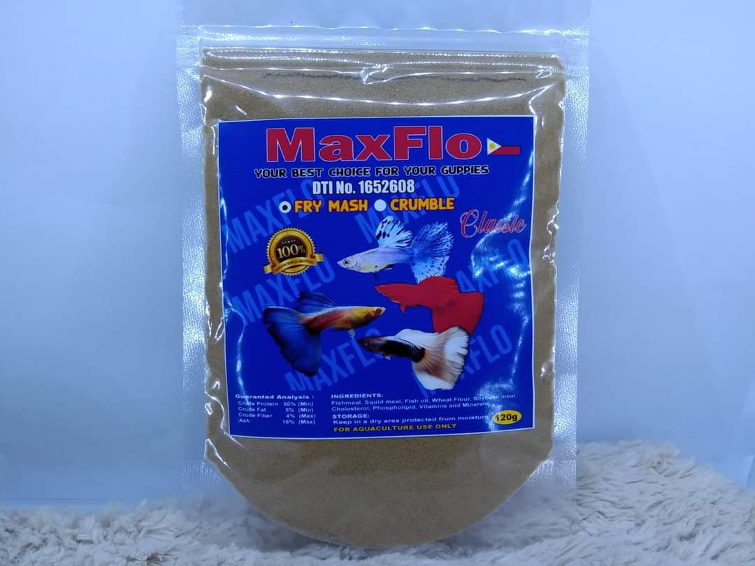 Maxflo classic fish food 120g mashed and crumble with freebies | Lazada PH