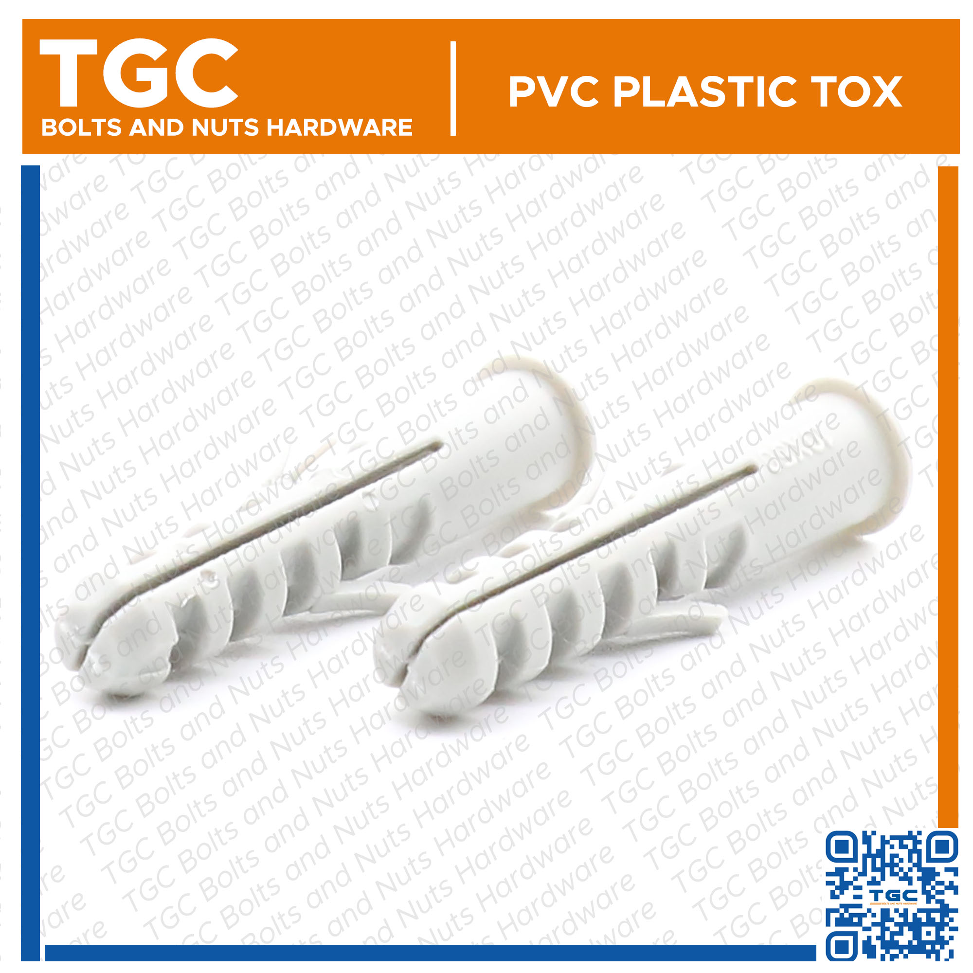 TGC 100/50/25PCS Tox Wall Plug 4 5 6 8 10 PVC Tox Wall Anchor Plug ...
