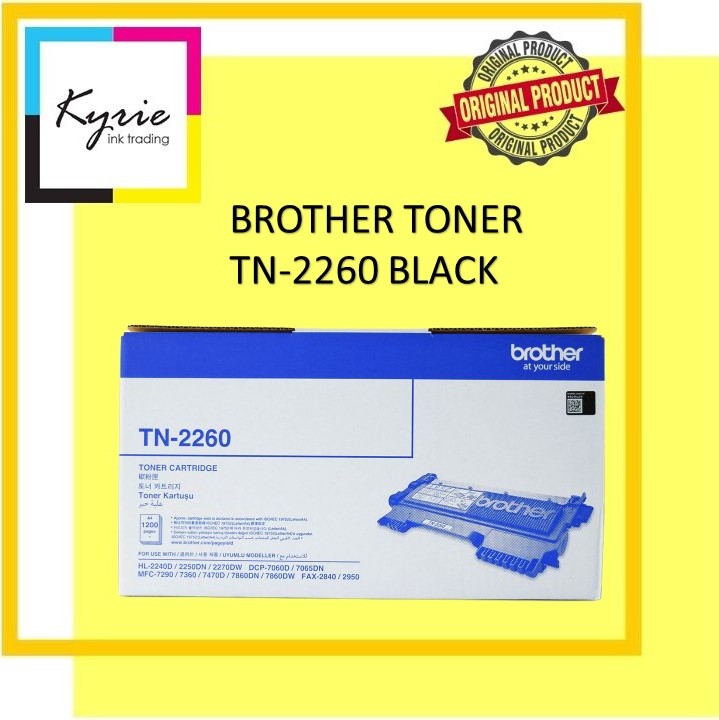 Brother TN-2260 Black Original Toner Cartridge High Yield TN2260 ...