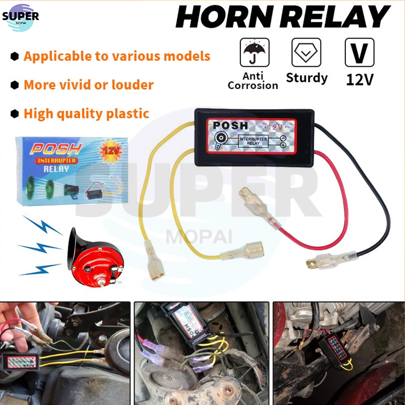 MOTORCYCLE POSH Interrupter Relay Horn 12V | Lazada PH