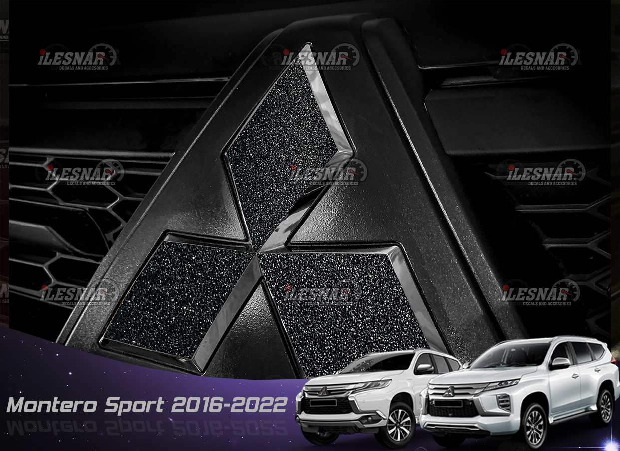 Mitsubishi Montero Sport 2016-2022 Front and Rear Logo Frost Black ...