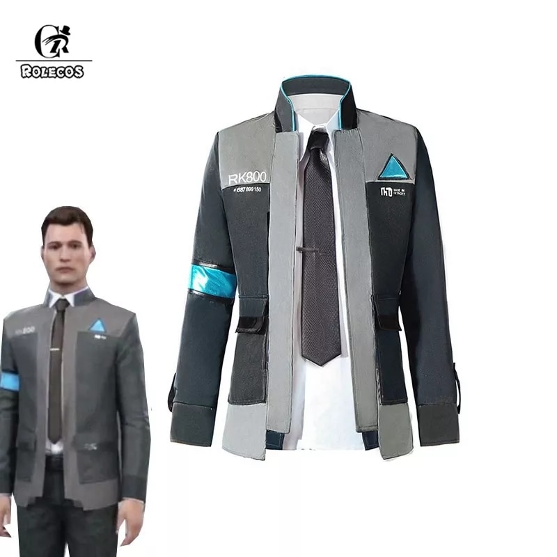 Game Detroit Become Human Cosplay Costume Connor Cosplay Uniform Men ...