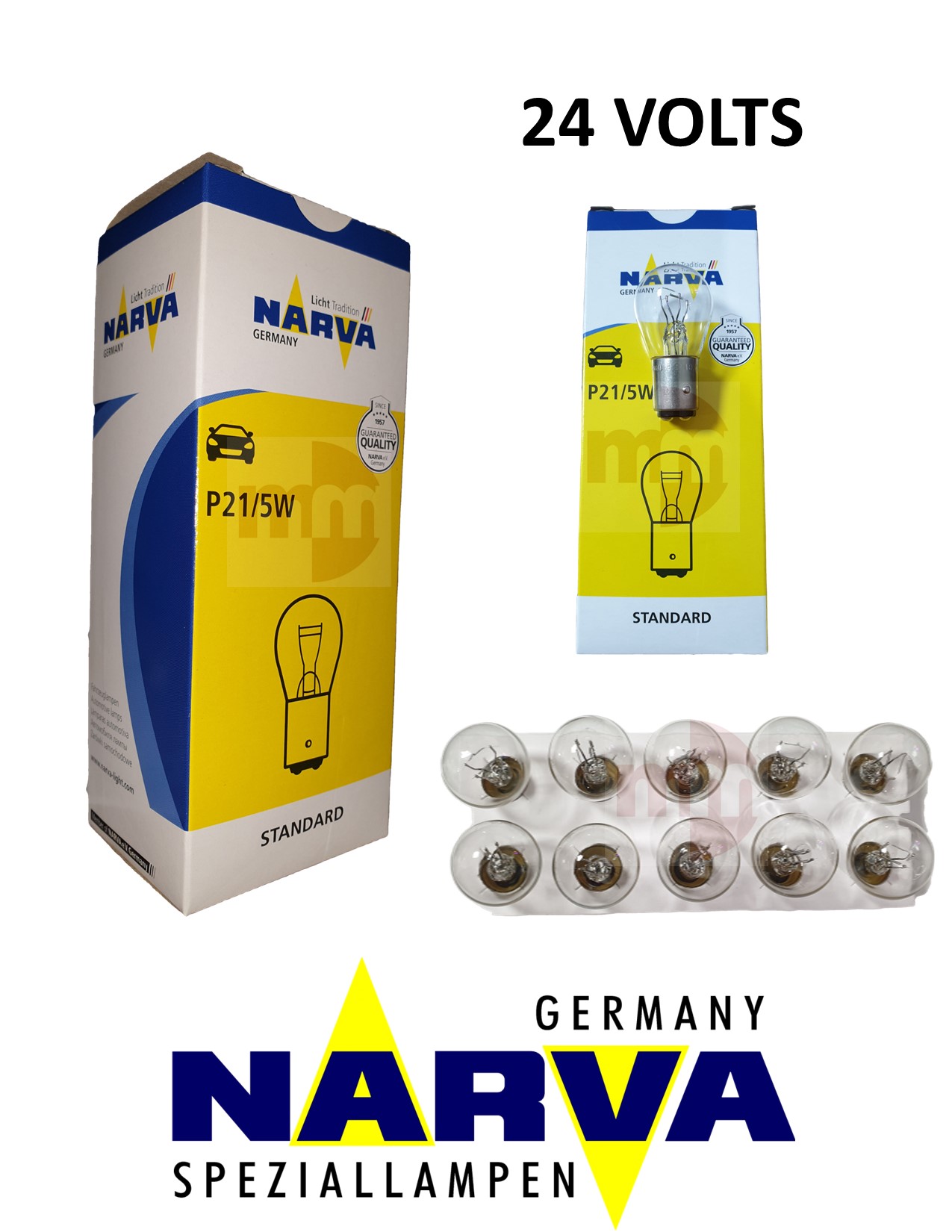 NARVA AUTO BULB DOUBLE CONTACT BIG 24volts 21/5watts ORIGINAL sold by ...