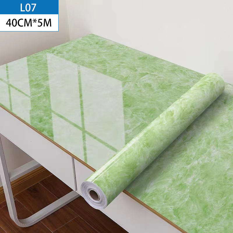 LUVHOME Marble Wallpaper Waterproof Oil Proof Kitchen Wall Stickers Self-Adhesive Table Sticker ...