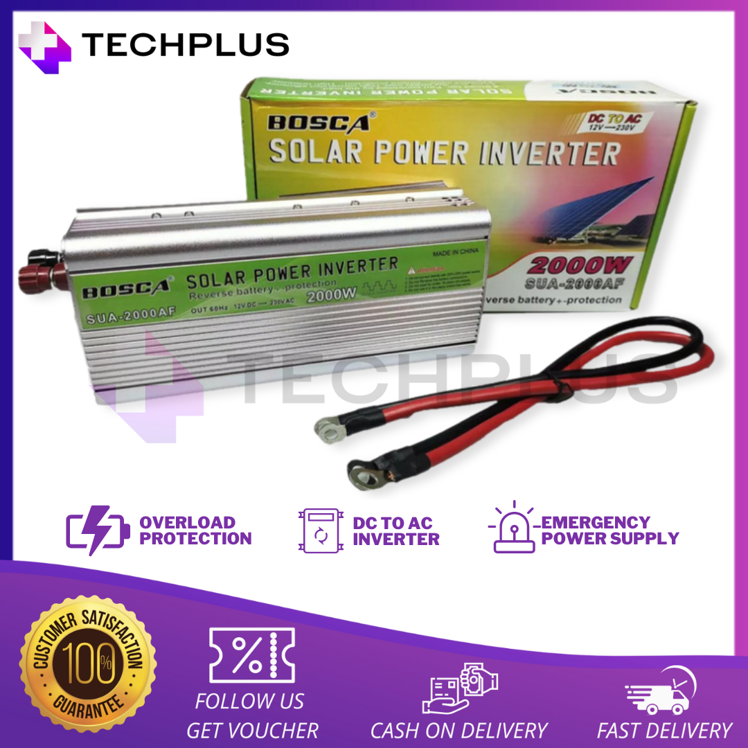 TechPlus Bosca Sua-2000AF 2000W 12V Dc To 230V AC Solar Energy ...