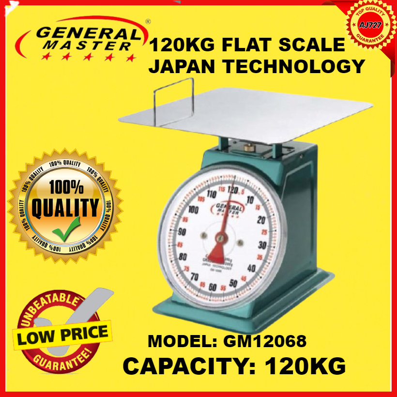 Heavy Duty General Master Dial Spring 120kg Flat scale/Timbangan ...