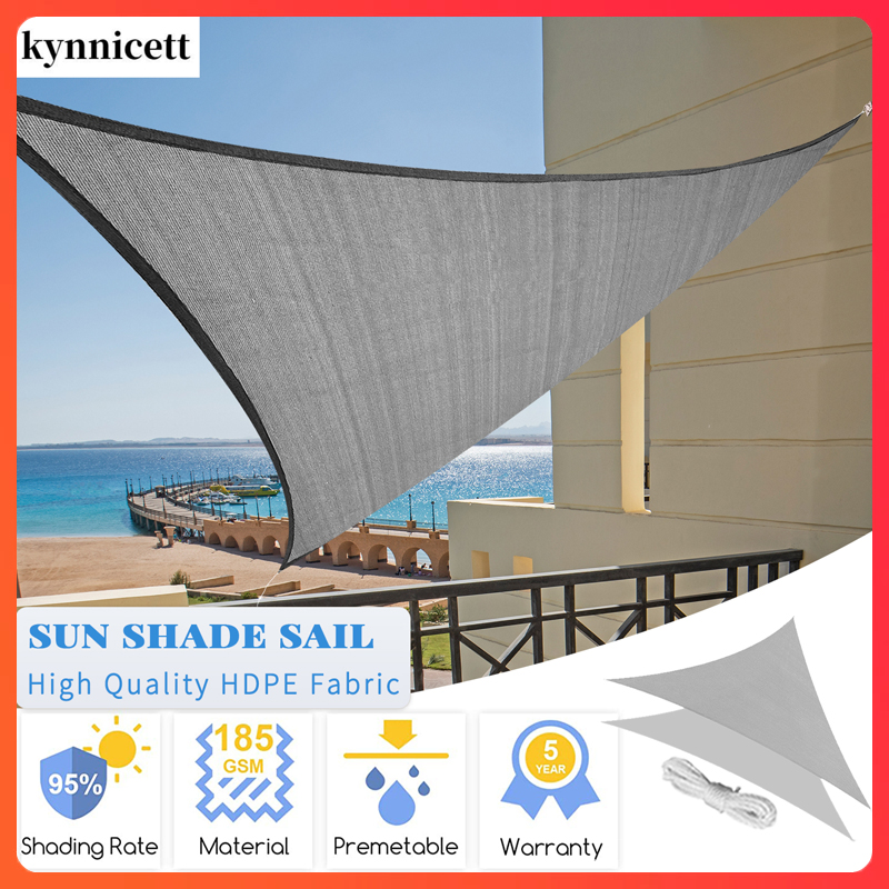 【5 Years Warranty】Sun Shade Sail Net 3x3x3m Triangle Canopy Awning High ...
