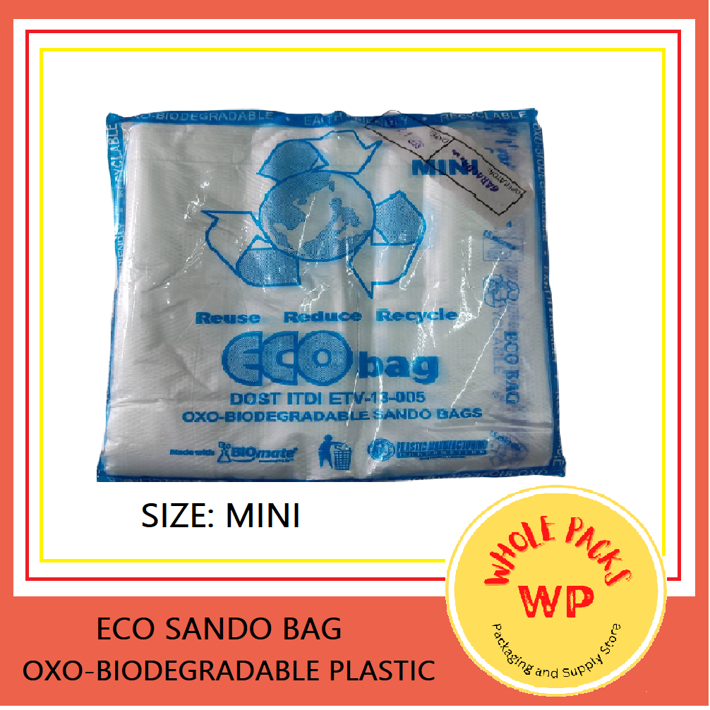 Whole Packs Eco Blue Sando Bag Plastic Bags Oxo-Biodegradable (Per pack ...