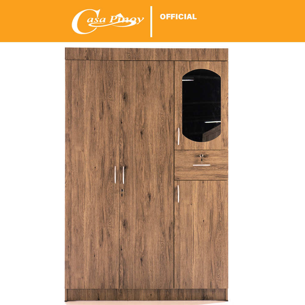 Casa Pinoy 4 Door 1 Drawer Closet Organizer Wardrobe Cabinet | Lazada PH