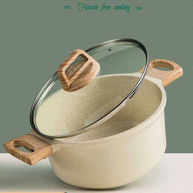 New 2023 24CM Non Stick Stock Pot Soup Pot Maifan Stone Stew Pot ...