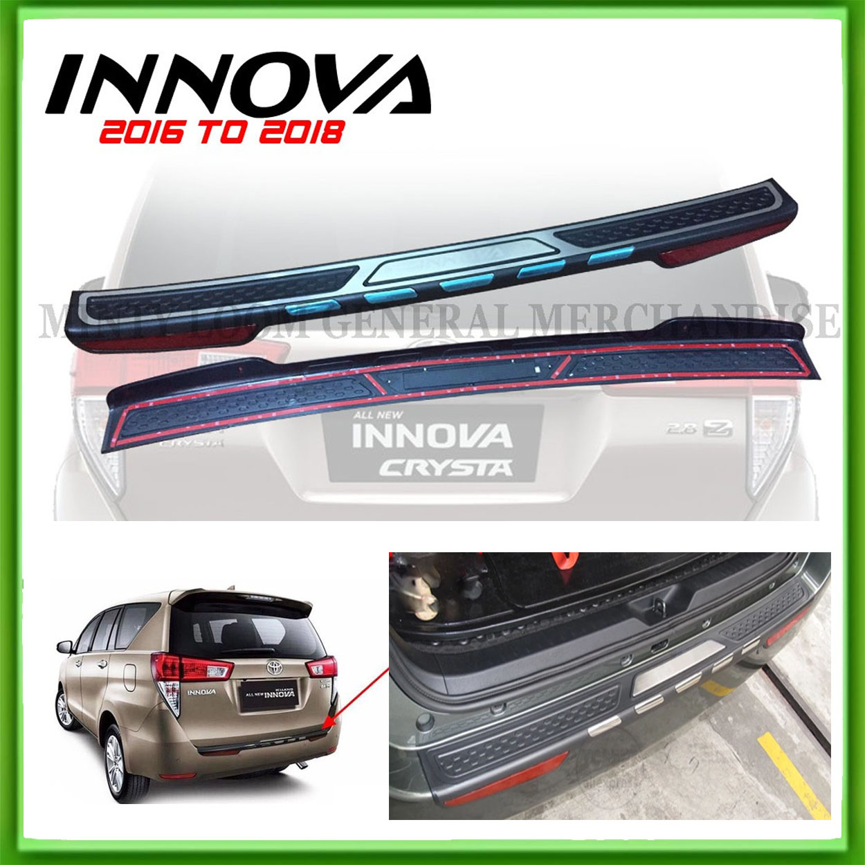 Rear Stepsill Bumper Guard For Toyota Innova 2016 to 2018 | Lazada PH