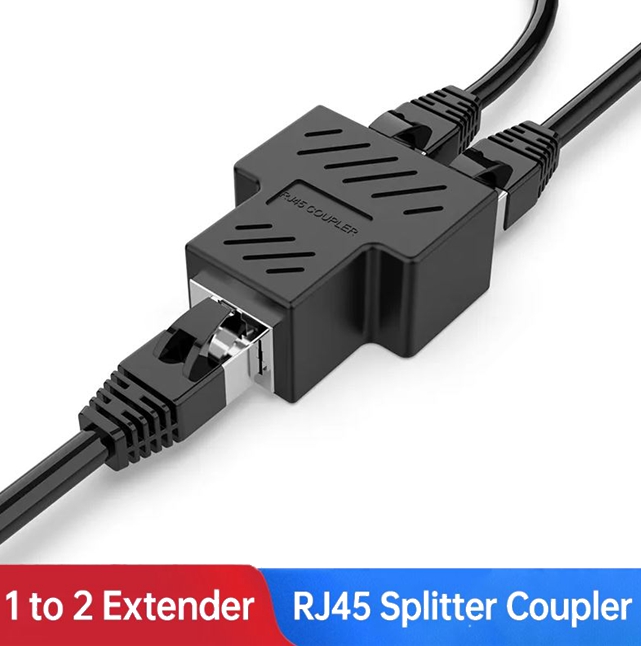 RJ45 1 To 2 Way Ethernet LAN Cable Port Network Double Cable Splitter ...