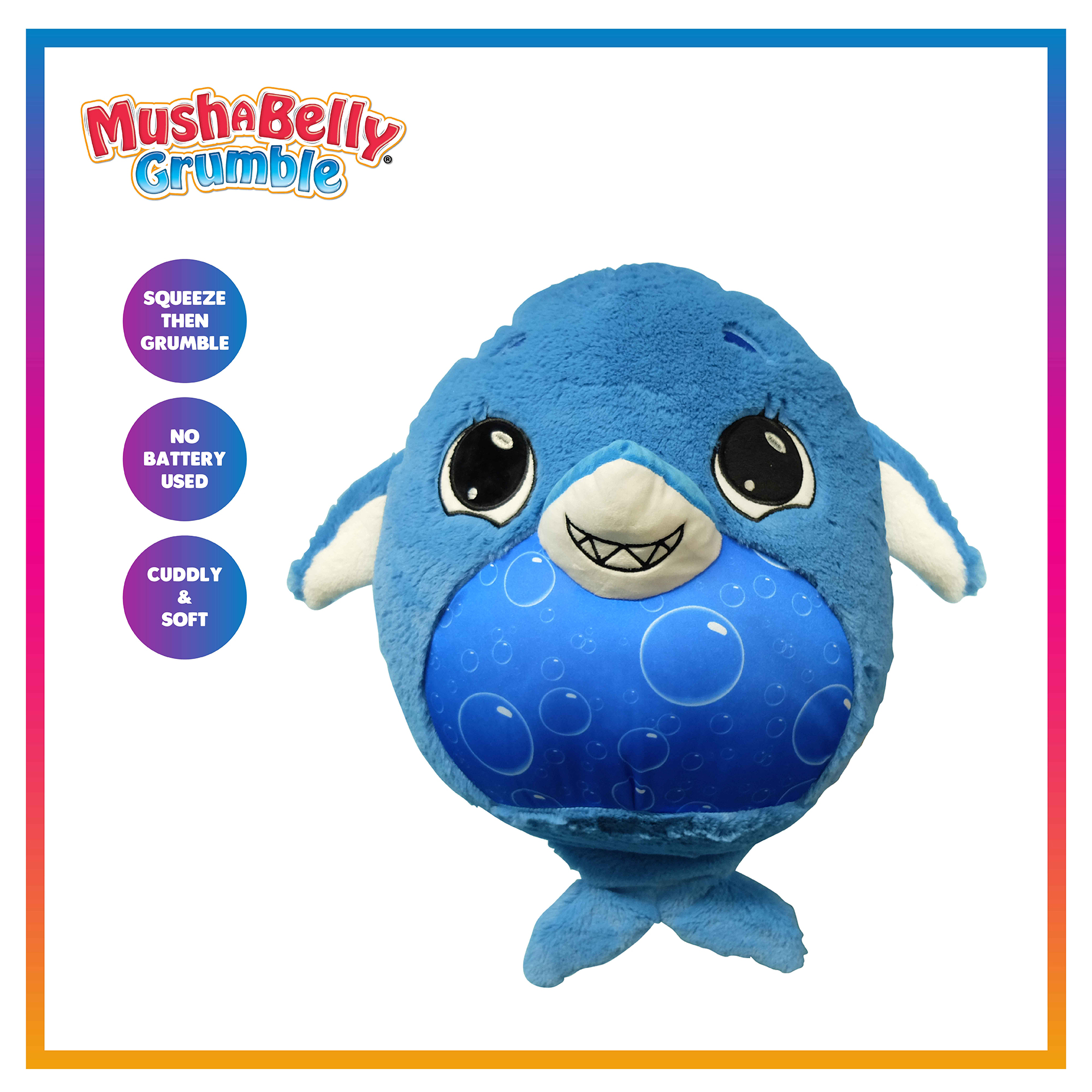 Mushabelly 7426 Grumble Sound Large Beanbag 15" Mishu Blue Shark ...