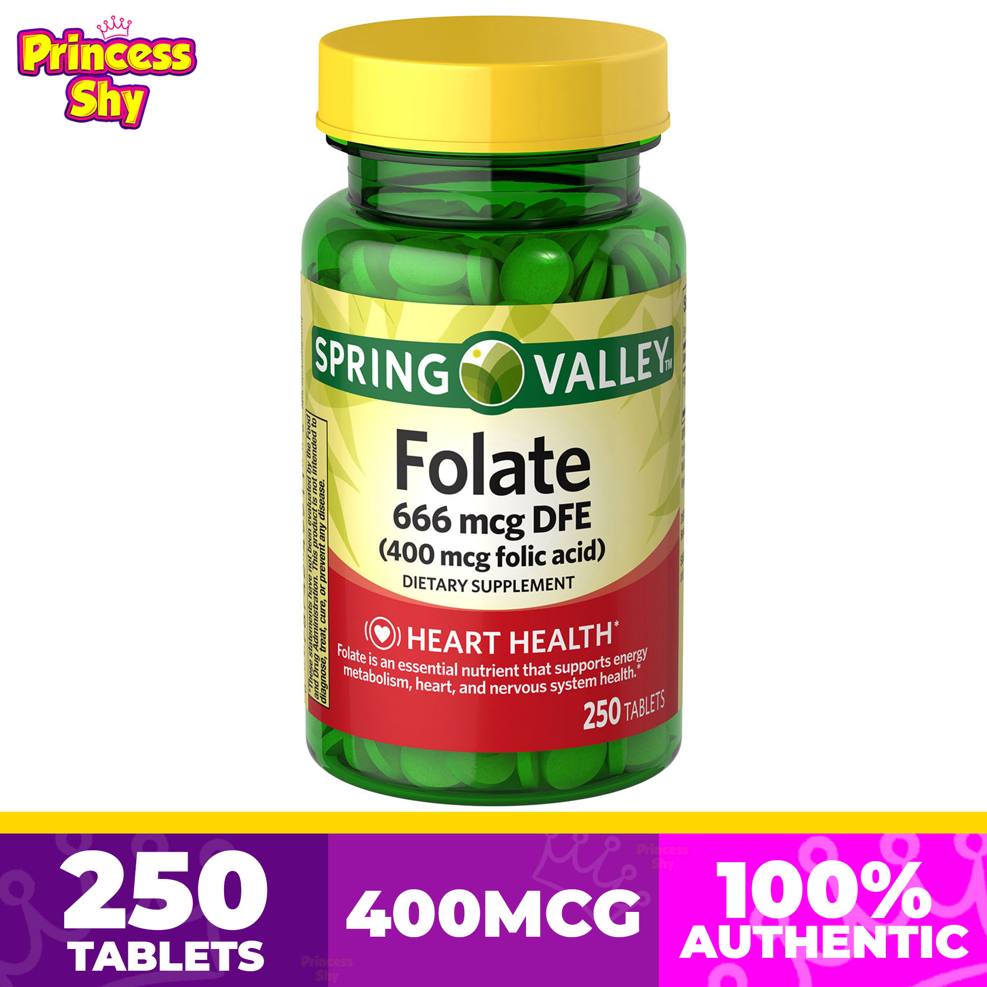 Spring Valley Folate Folic Acid 400 mcg 250 Tablets | Lazada PH