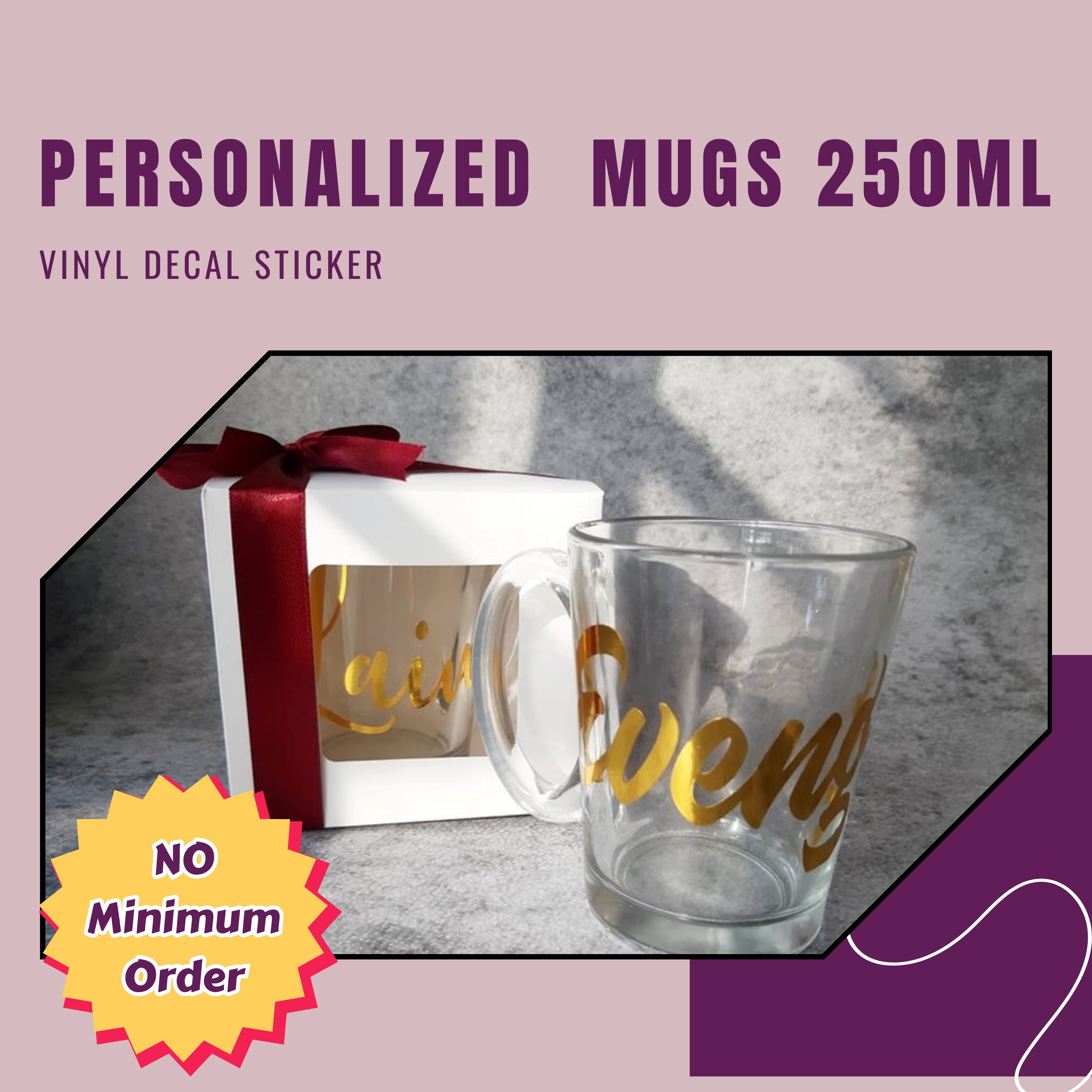 Personalized Mugs 250ml for Souvenirs, Giveaways and Gifts, Clear Mugs ...