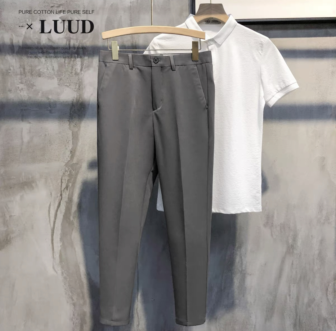 Kinwoo #X021 Men's Pants Korean Fashion Suit Pants Casual Ankle ...