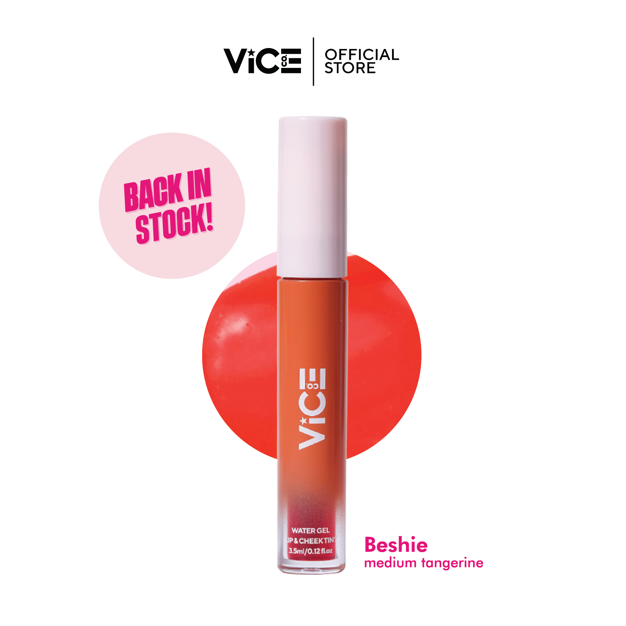 Water Gel Lip & Cheek Tint Beshie (Lip Tint, Cheek Tint, Mask-Proof ...