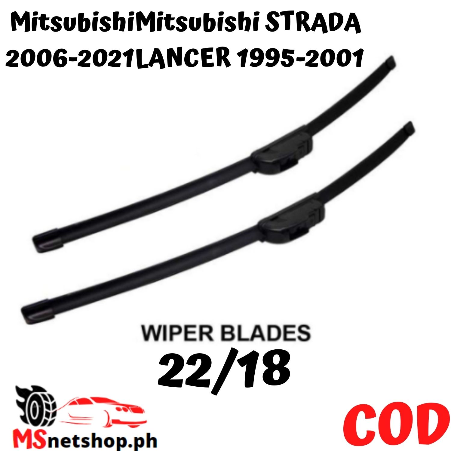 Mitsubishi STRADA 2006-2021 22/18 Car Wiper Pair of Wipers Blades ...