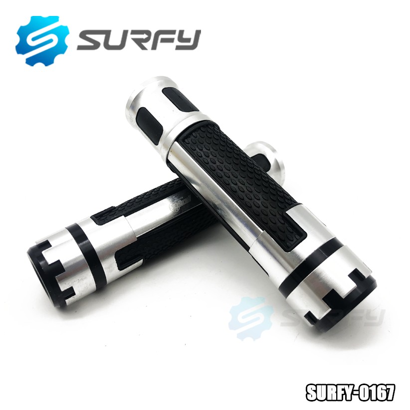 【Ready Stock】 Surfy Handle Grip With Bar End CNC Alloy Soft Rubber ...