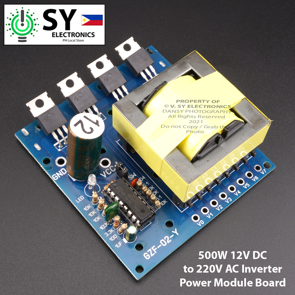 500W 12V DC to 220V AC Power Inverter Supply Module Converter 12VDC to ...