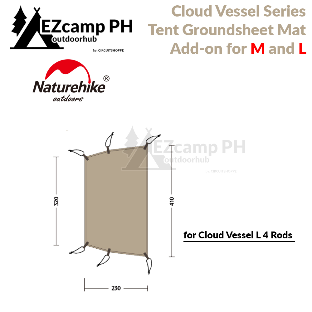 Naturehike Cloud Vessel Series Groundsheet Mat Camping Tent Add-on for ...