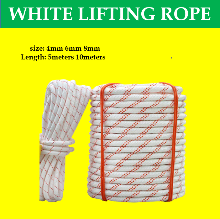 MAGO 1m -10m 4mm-8mm White Lifting Rope Safety Rope, Braided Rope ...